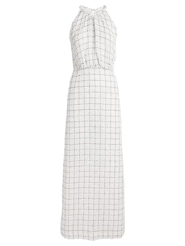 LIBEROWE Celeste Tweed Maxi Dress - White