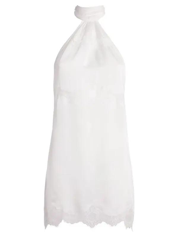 Kiki De Montparnasse Silk Lace-trim Carla Slip Dress - Ivory
