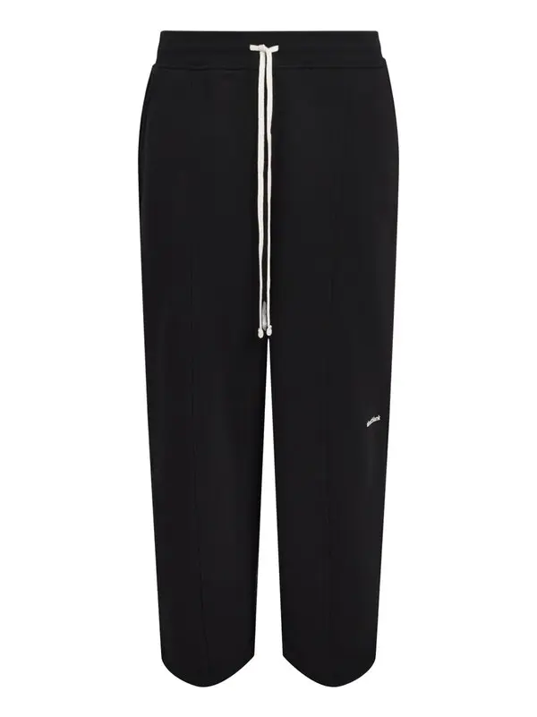 ABOUT:BLANK Cotton Logo Pleated Sweatpants - Black