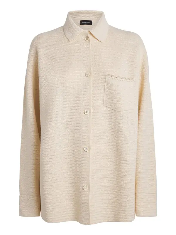 Fabiana Filippi Merino Wool-cotton Overshirt - Ivory