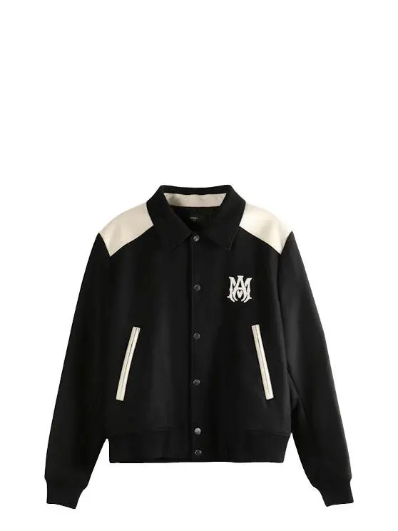 Amiri Varsity Patch Os Zip Hoodie - Black