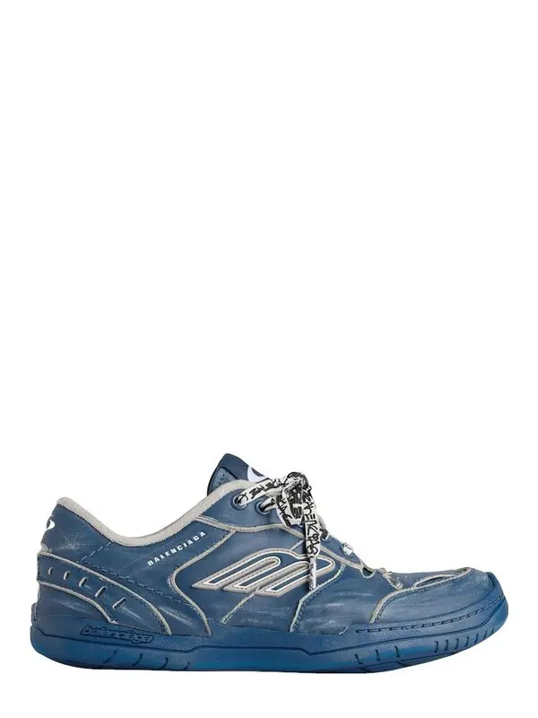 Balenciaga Hamptons Wornout Sneakers - Navy Blue/taupe