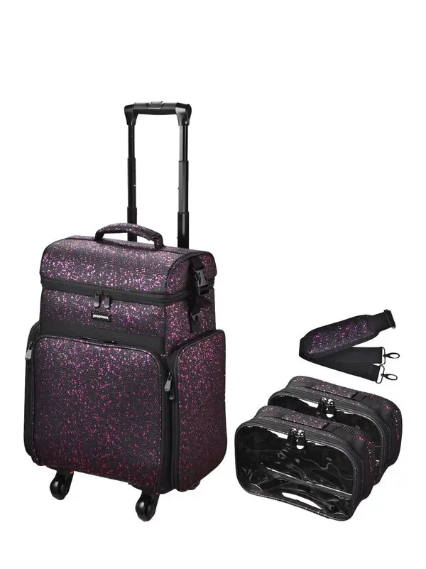 BYOOTIQUE Rolling Makeup Case Trolley - Purple