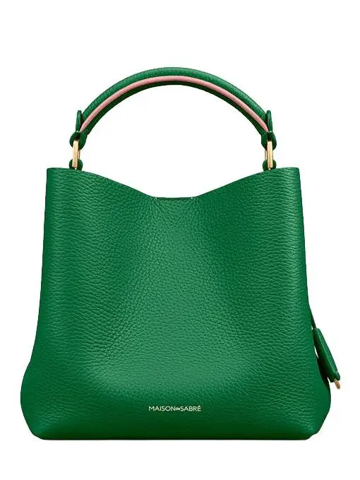 MAISON DE SABRE The Mini Bucket Bag - Emerald Lily
