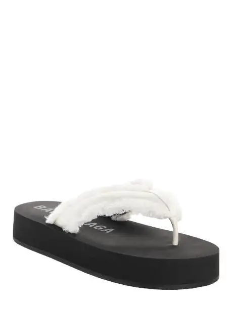 Balenciaga Jet Lag Platform Flip Flop - White