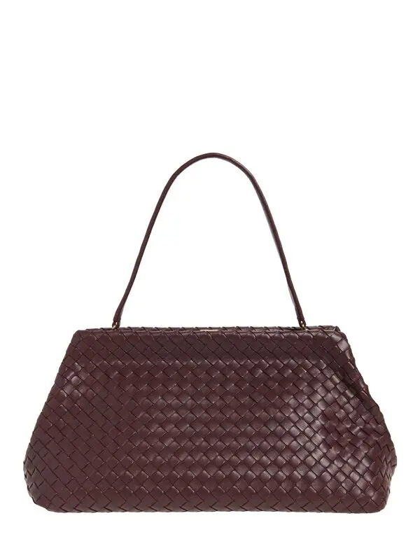 Bottega Veneta 1998 Intrecciato Leather Handbag - Deep Mahogany