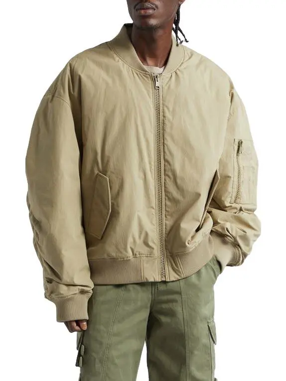 Balmain Embroidered Pocket Cotton Bomber Jacket - 7gs Pale Green