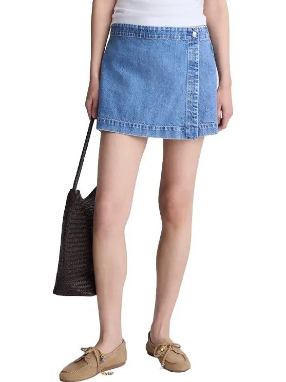 Madewell Denim Wrap Mini Skort - Midvale Wash