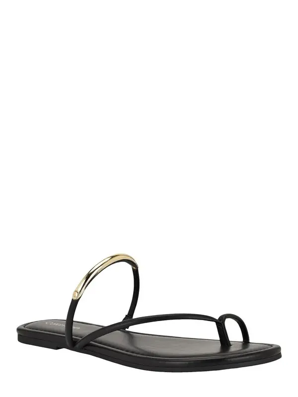 Calvin Klein Bienna Toe Loop Sandal - Black
