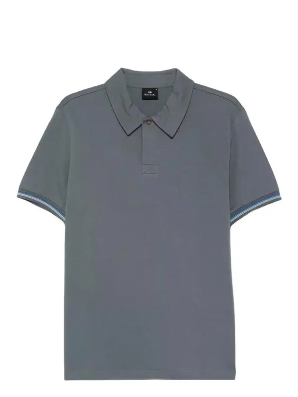 Paul Smith Striped-detail Polo Shirt - Blue