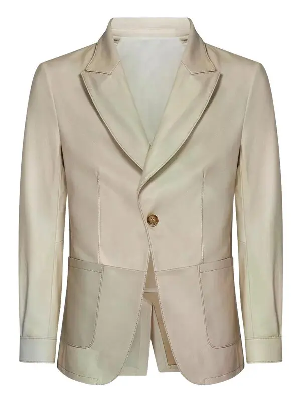 FRANZESE COLLECTION Single-button Patch-pocket Blazer - Neutrals