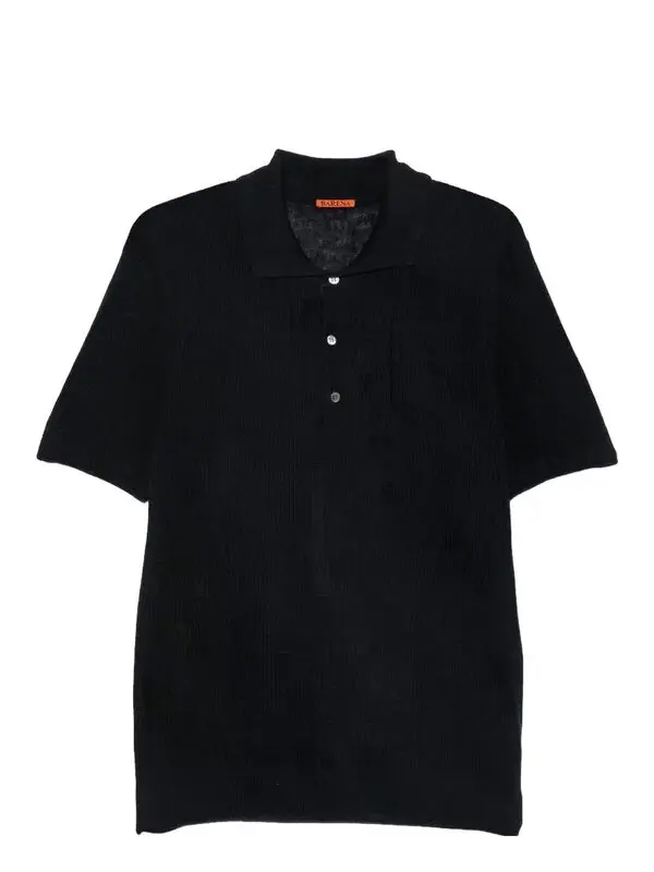 Barena Venezia Button Knitted Polo Shirt - Black