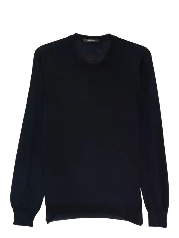 Tagliatore Crew Neck Knitted Top - Blue