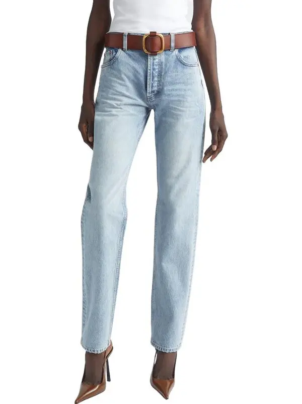 Saint Laurent Relaxed Straight-leg Jeans - South Blue