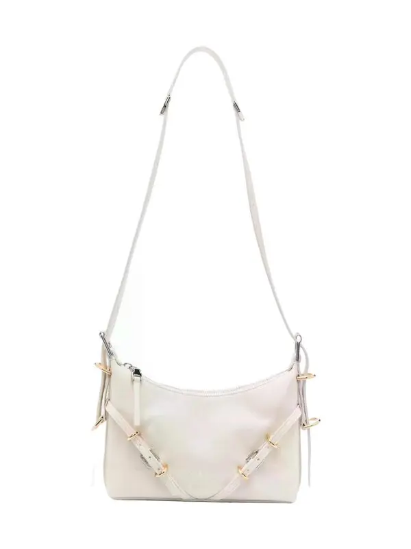 Givenchy Logo-print Leather Crossbody Bag - Neutrals