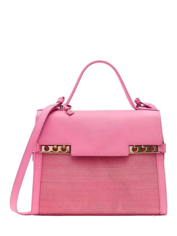 Delvaux Tempête Toile De Crin Top Handle Bag - Pink
