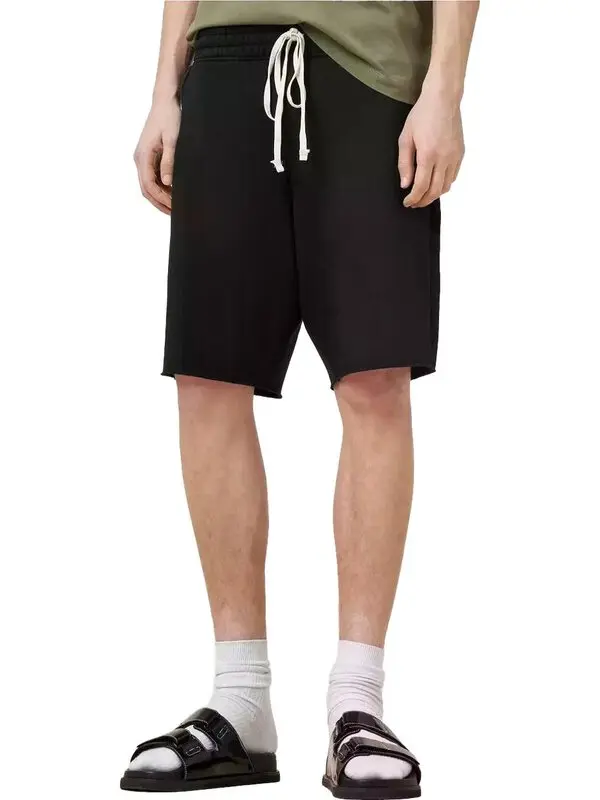 ALLSAINTS Drawstring Raw-edge Shorts - Black
