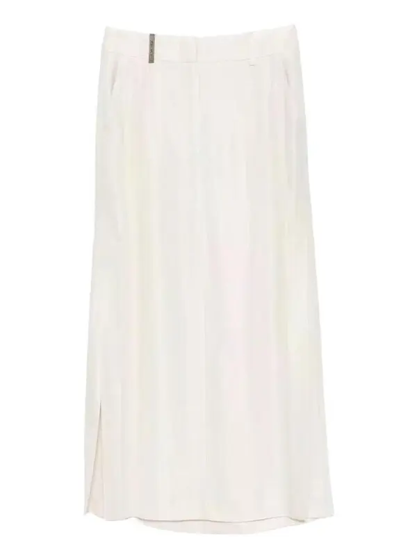 Peserico Side-slit Midi Skirt - Neutrals