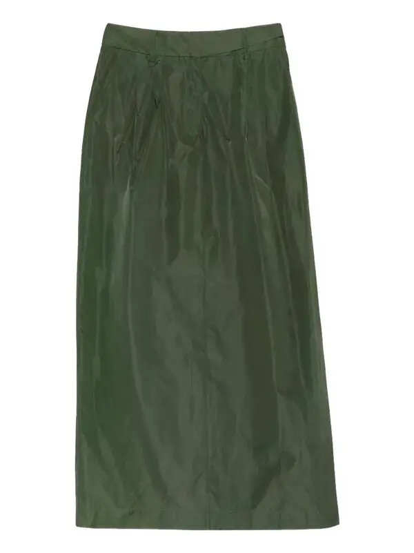 CO.GO Pleated Maxi Skirt - Green