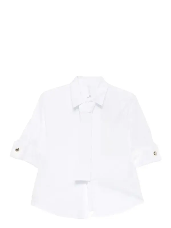 Imperial Tie-detail Short-sleeve Shirt - White