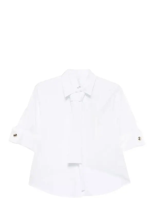 Imperial Tie-detail Short-sleeve Shirt - White