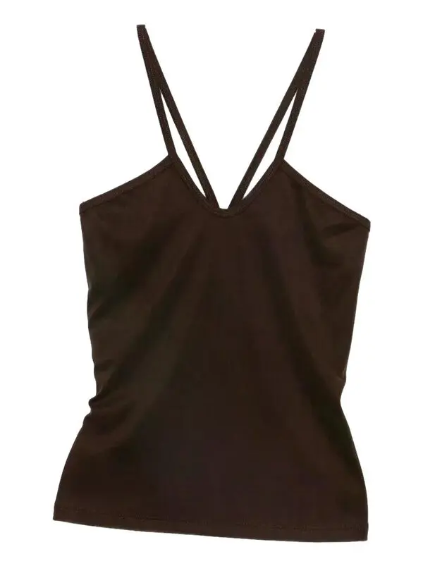 Imperial V-neck Spaghetti-strap Top - Brown
