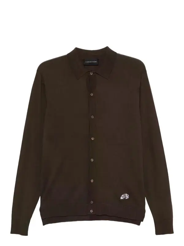 GABRIELE PASINI Buttoned Long-sleeve Cardigan - Brown
