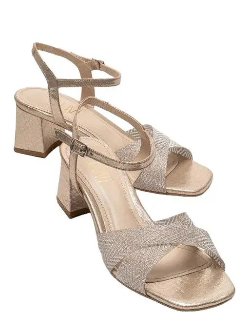 PROLOGUE SHOES Milagro Block Heel Sandal - Silver