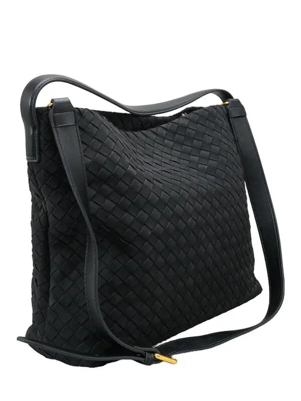 PROLOGUE SHOES Celauna Woven Shoulder Bag - Black