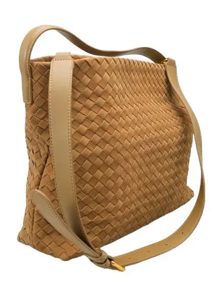 PROLOGUE SHOES Celauna Woven Shoulder Bag - Mustard
