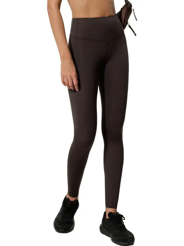 Lilysilk Silk Contour High Rise Soft Ease Leggins - Coffee Bean
