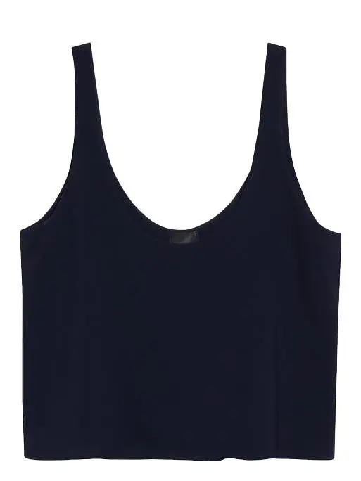LESET Ari Scoop Crop Tank - Midnight