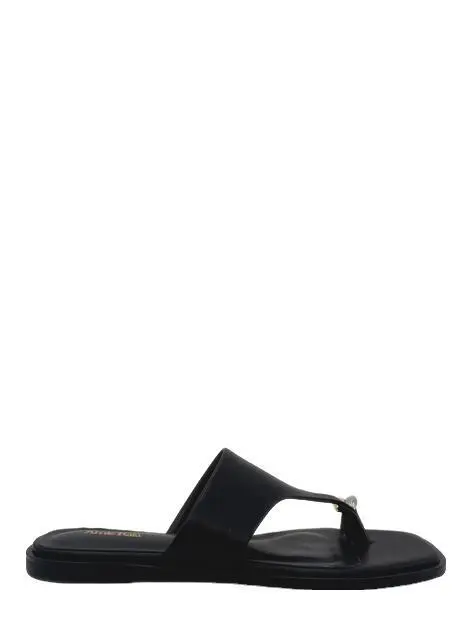 AMIE RAFA Cece Thong Sandals - Black