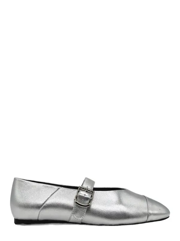 AMIE RAFA Reign Cap-toe Mary Janes - Silver