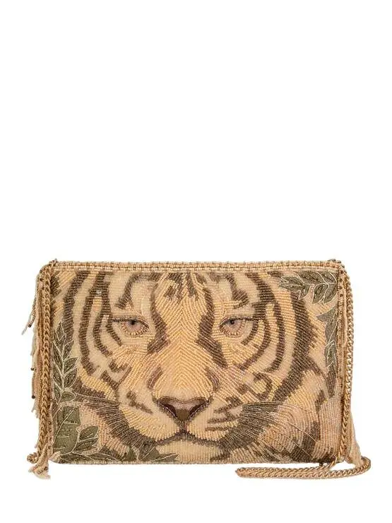 MARY FRANCES ACCESSORIES Savage Crossbody Handbag - Beige
