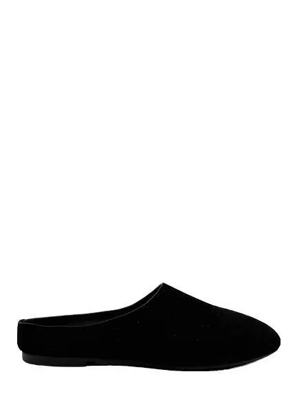 AMIE RAFA Blade Suede Mules - Black