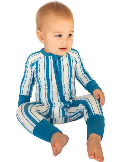 IN MY JAMMERS Milo Zipper Romper - Milo Stripe