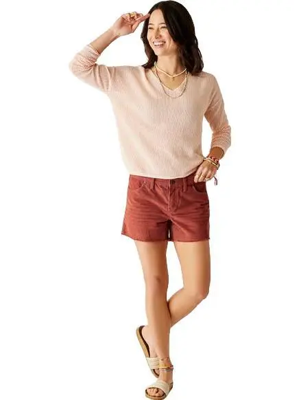 Carve Designs Oahu 4" Relaxed Corduroy Shorts - Penny