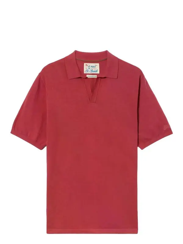 MC2 SAINT BARTH Sloan Polo In Premium High-twist Cotton - Red