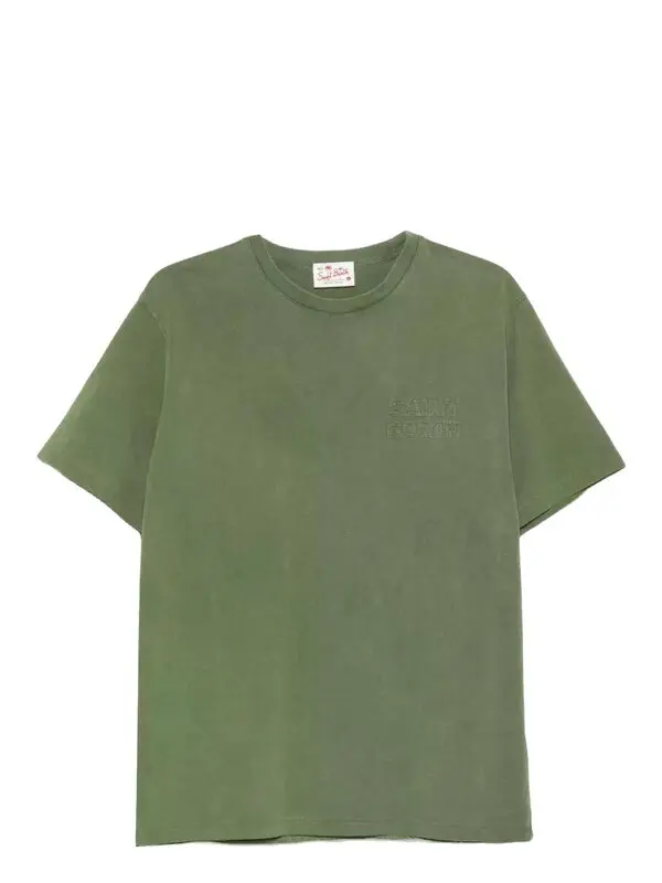 MC2 SAINT BARTH Embroidered-logo T-shirt - Green