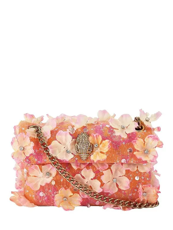 Kurt Geiger Kensington Flowers Mini Convertible Crossbody - Orange/pink