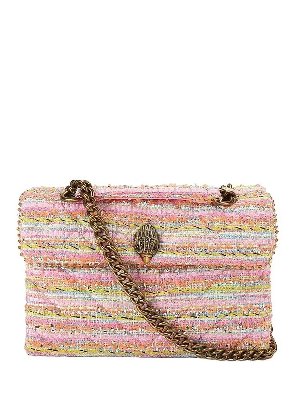 Kurt Geiger Kensington Tweed Convertible Crossbody - Open Pink
