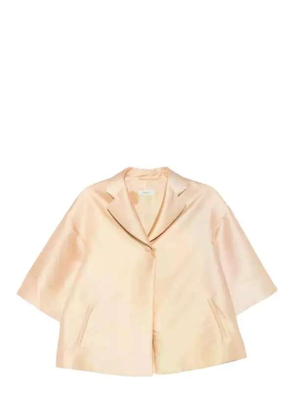 NINA 14.7 Satin-finish Cropped Jacket - Yellow