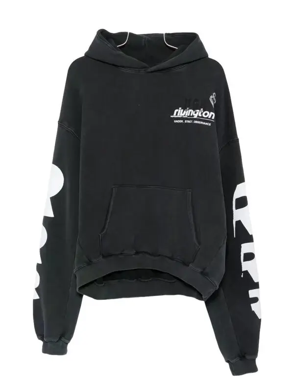RIVINGTON ROI REBIS Uso Logo-print Hoodie - Black