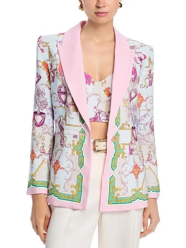 L'Agence Gweny Relaxed Fit Blazer - Multi Baroque Toile