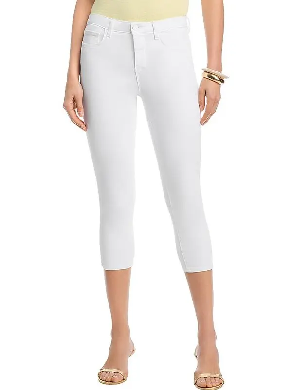 L'Agence Amaris Skinny Pedal Pusher Pants - Blanc