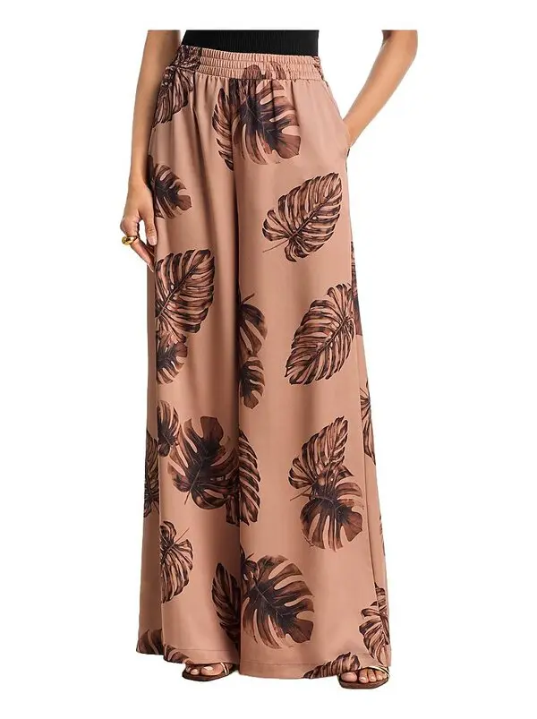 L'Agence Lillian Wide Leg Pants - Hazelnut Multi