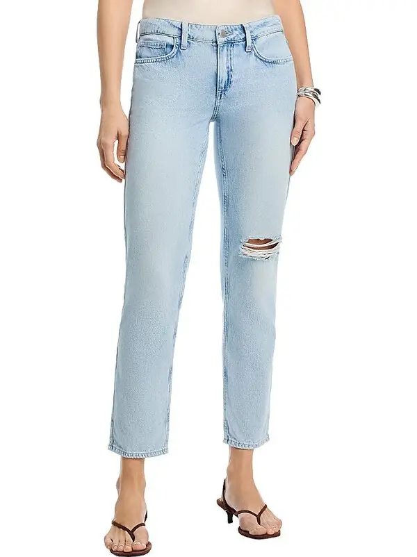 L'Agence Nevia Low Rise Slouch Straight Leg Jeans - Lago Descruct