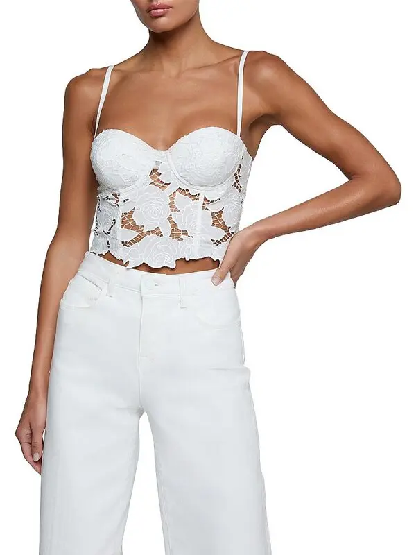L'Agence Sonya Bralette Top - Ivory