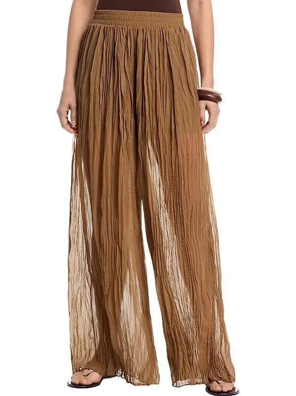 L'Agence Ethel Crinkle Pleat Pants - Barley